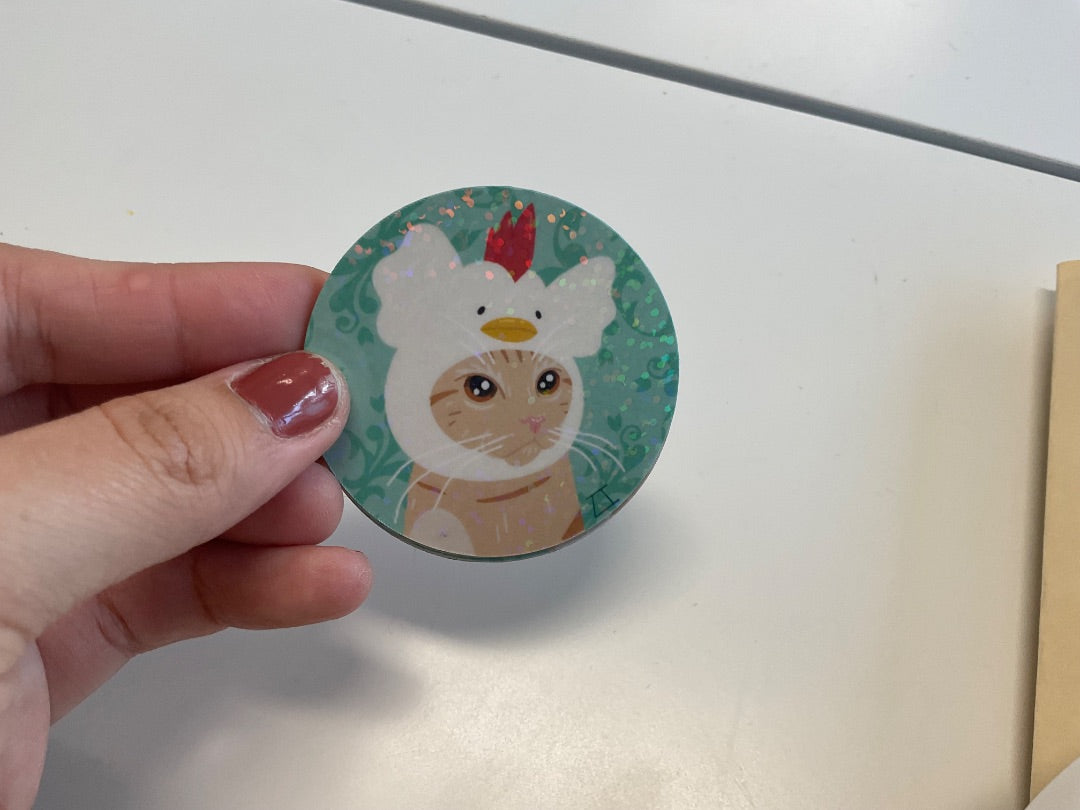 Chicken Hat Cat ZT Draws Stickers – Simply Creative